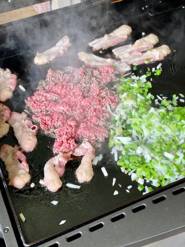 Smoked Baked Beans with Ground Beef and Bacon | Pellets and Pits