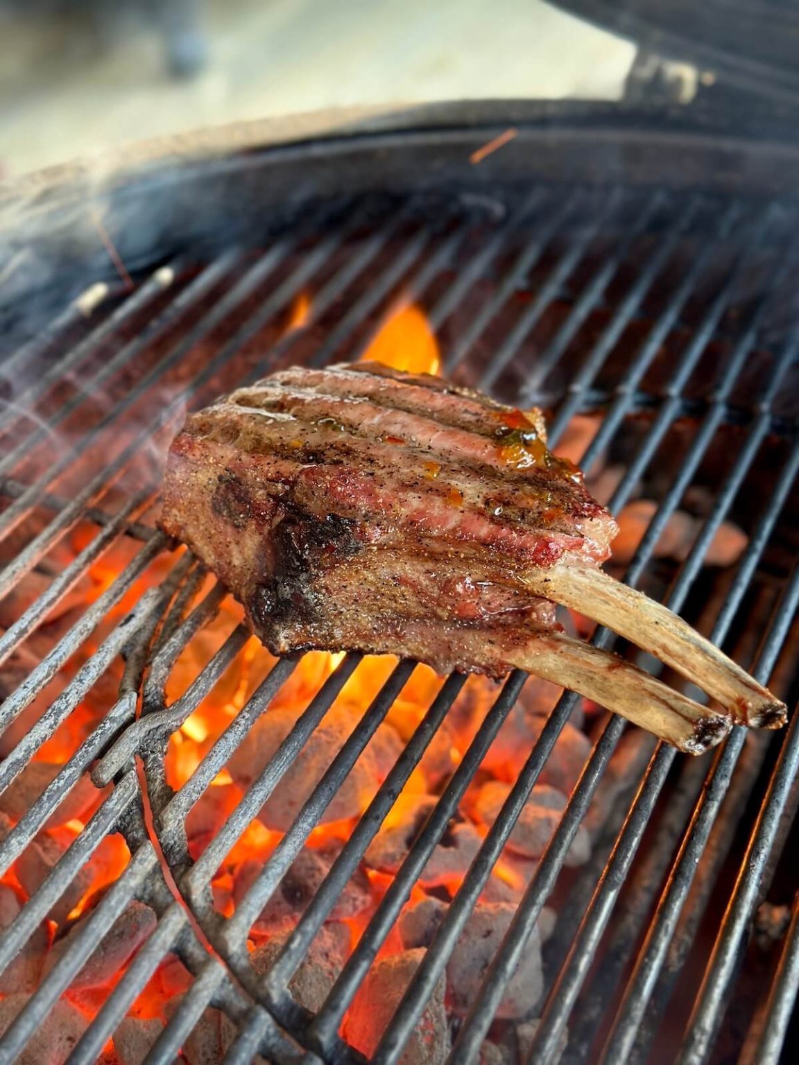 Kurobuta Pork Chop with Pepper Jelly Glaze | Pellets and Pits