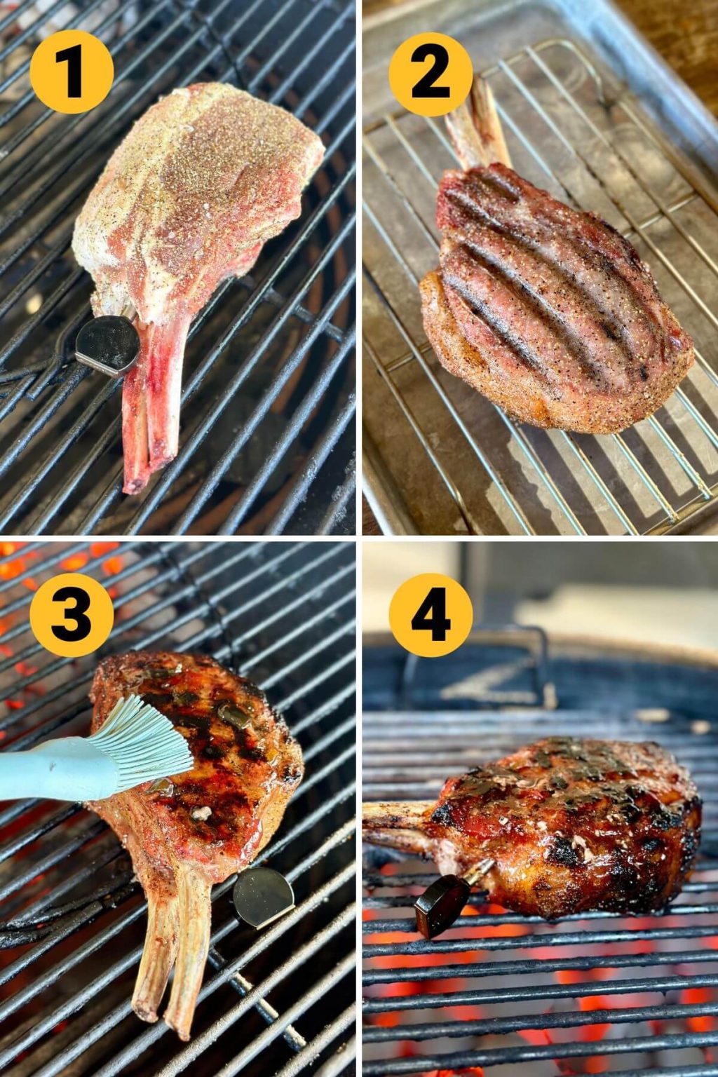 Kurobuta Pork Chop with Pepper Jelly Glaze | Pellets and Pits