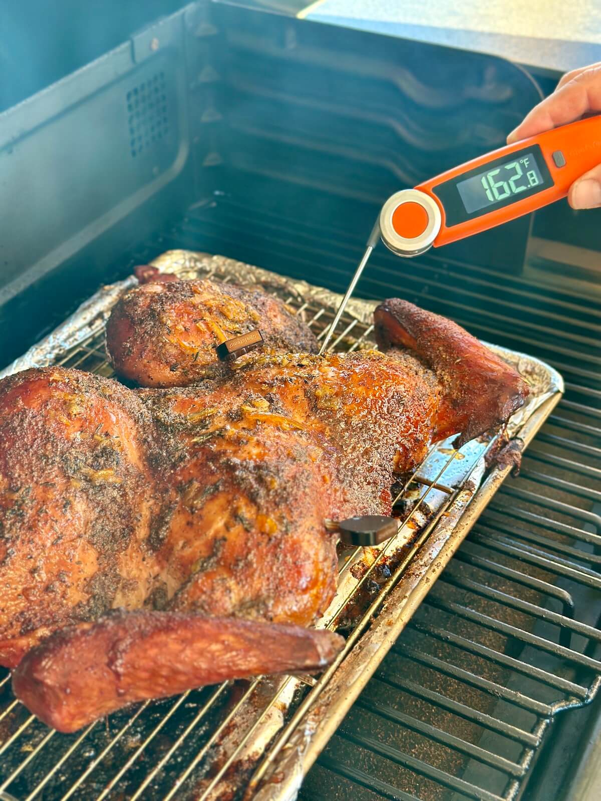 Orange Glazed Smoked Turkey with Orange Juice Brine | Pellets and Pits