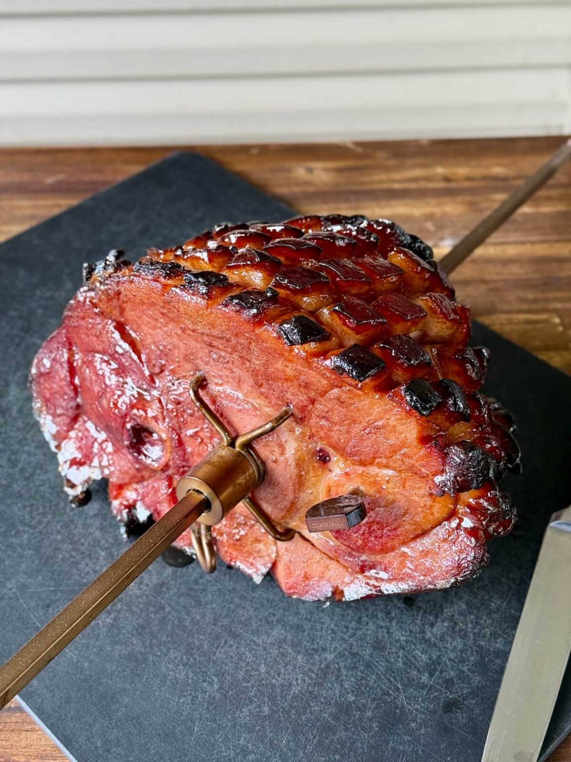 Rotisserie Ham with Coca Cola Glaze | Pellets and Pits