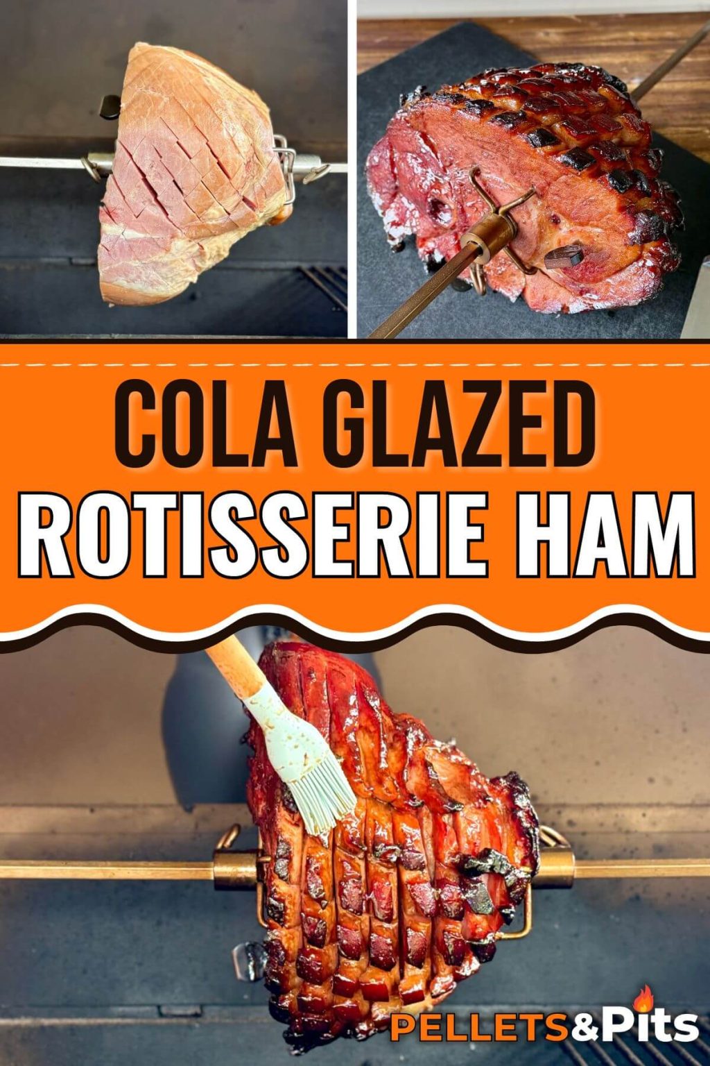 Rotisserie Ham with Coca Cola Glaze | Pellets and Pits