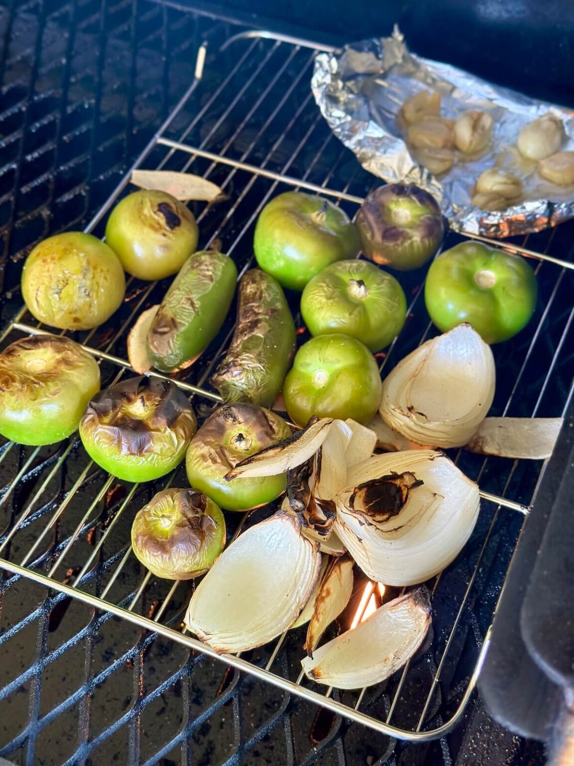 Grilled Tomatillo Salsa Verde | Pellets and Pits