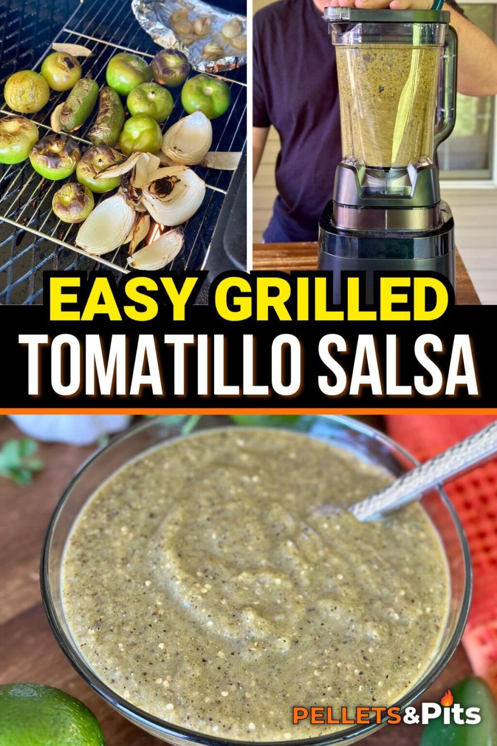 Grilled Tomatillo Salsa Verde | Pellets and Pits